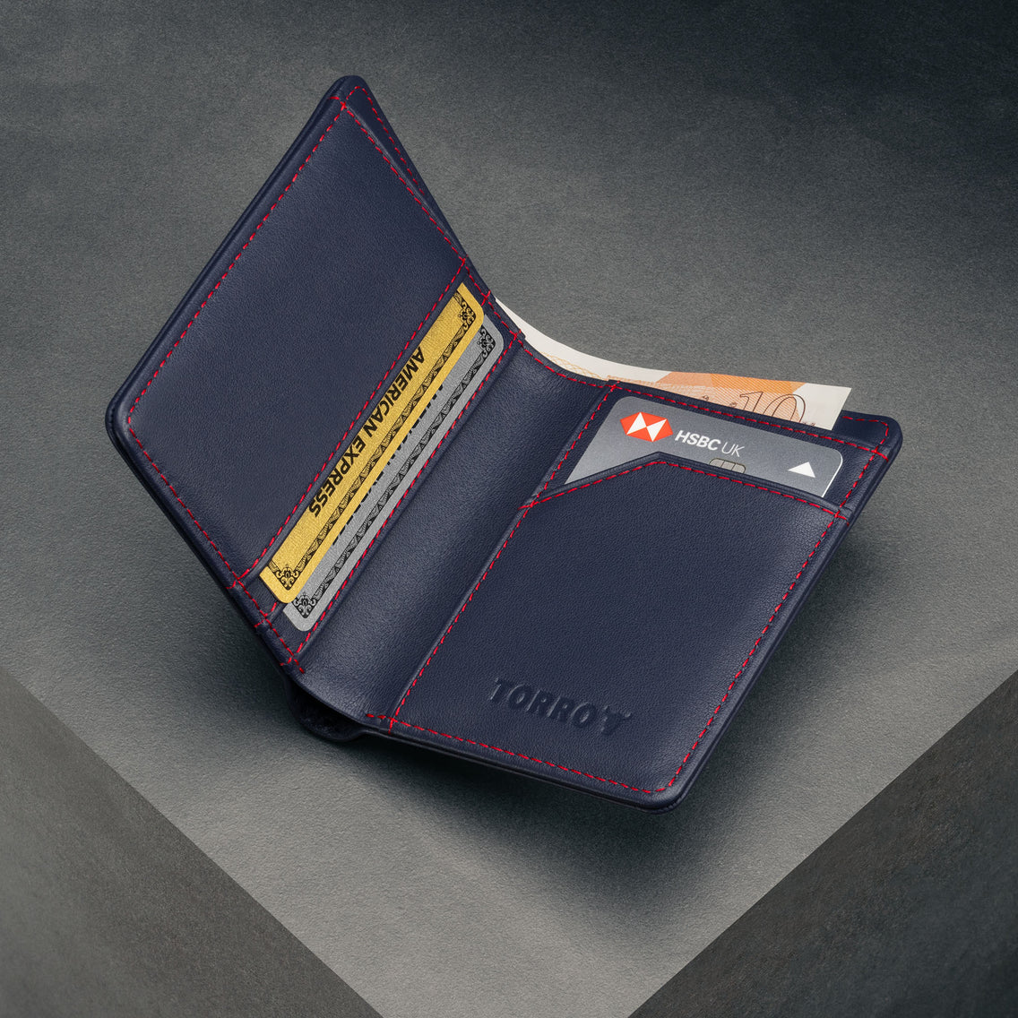 Slim Leather Bifold Wallet (with RFID Protection) - TORRO