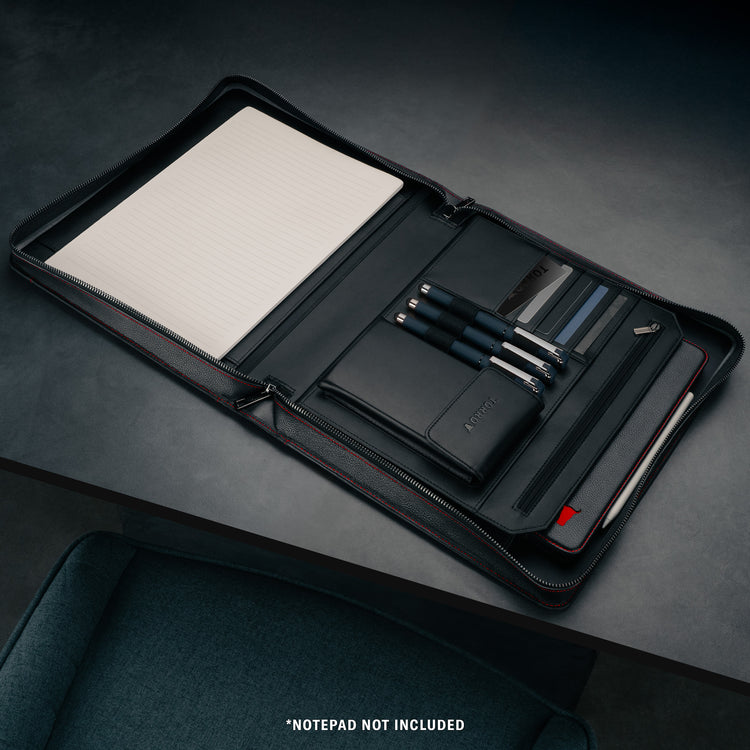 Leather Zipped A4 Conference Folder – TORRO