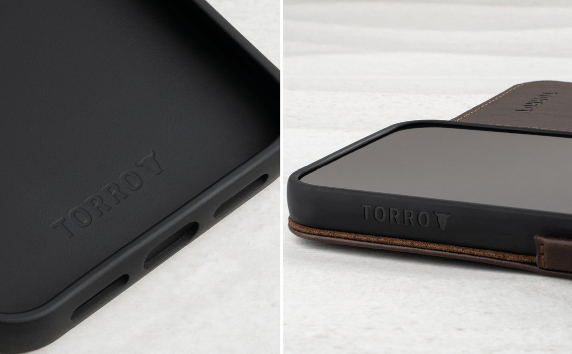 iPhone 14 Plus Leather Case (with stand function) - TORRO