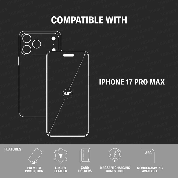 Apple iPhone 17 Pro Max Leather Flip Case (MagSafe Charging) – TORRO