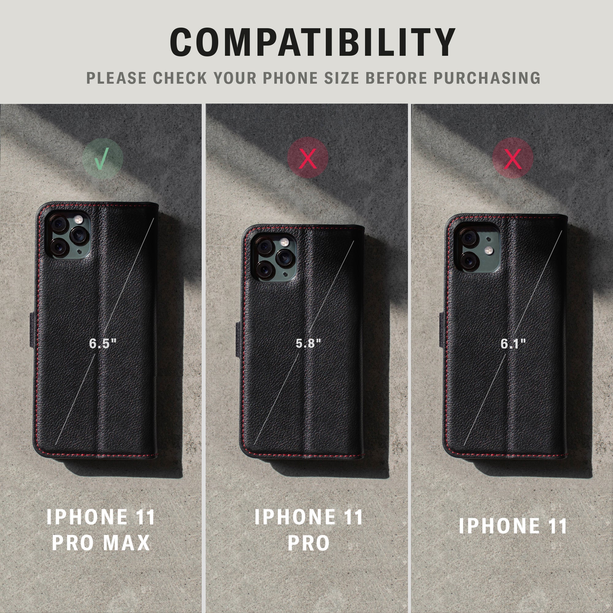 iPhone 11 Pro Max Leather Case (with stand function) | TORRO