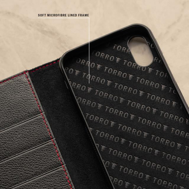 Apple iPhone XR Leather Wallet Case with Stand Function – TORRO