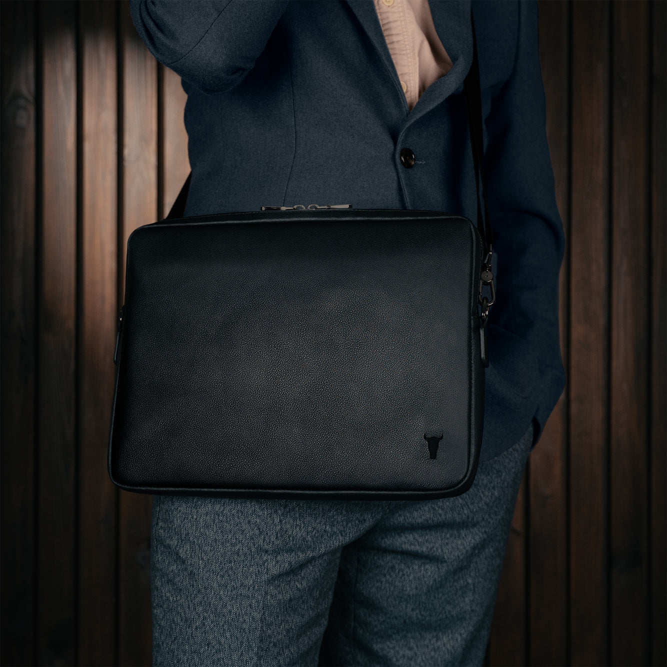 Leather Laptop Messenger Bag (with adjustable strap) | TORRO