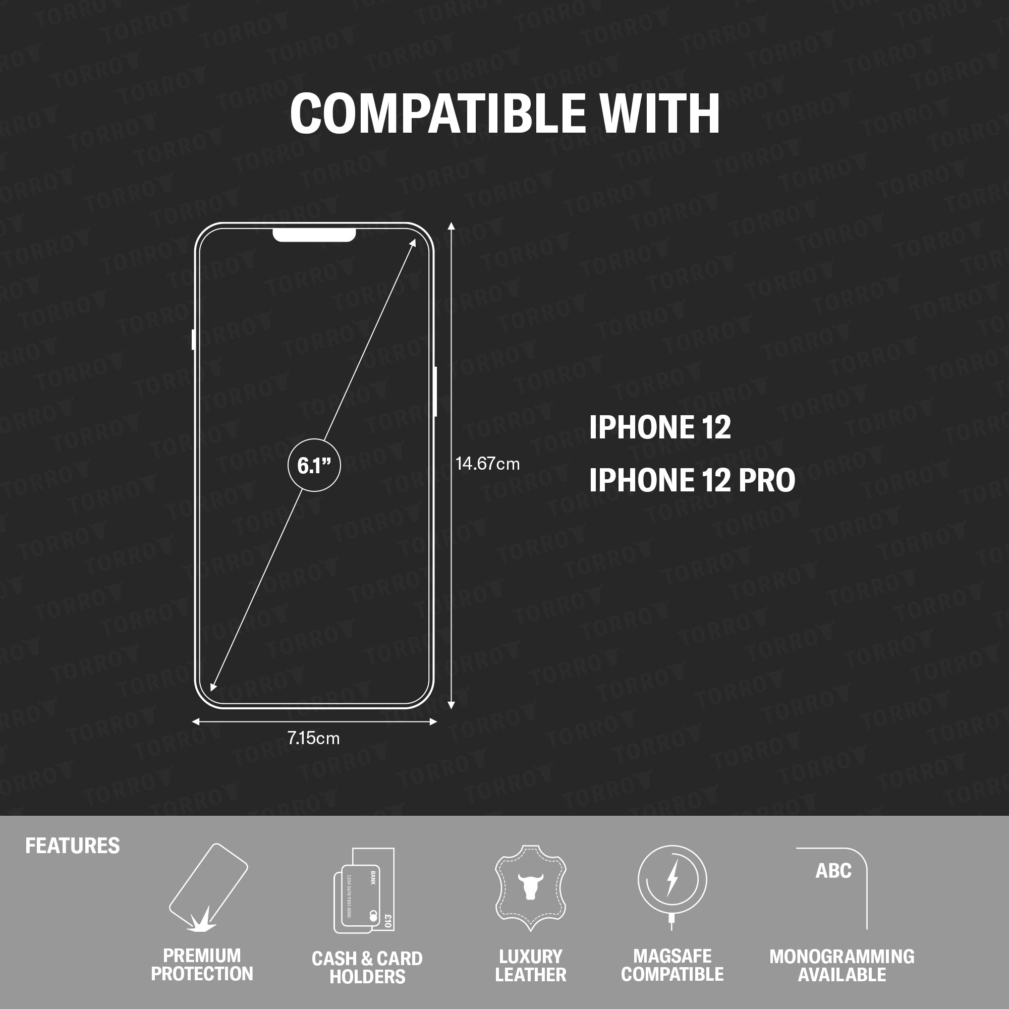 Apple iPhone 12 / iPhone 12 Pro Leather Flip Case | TORRO