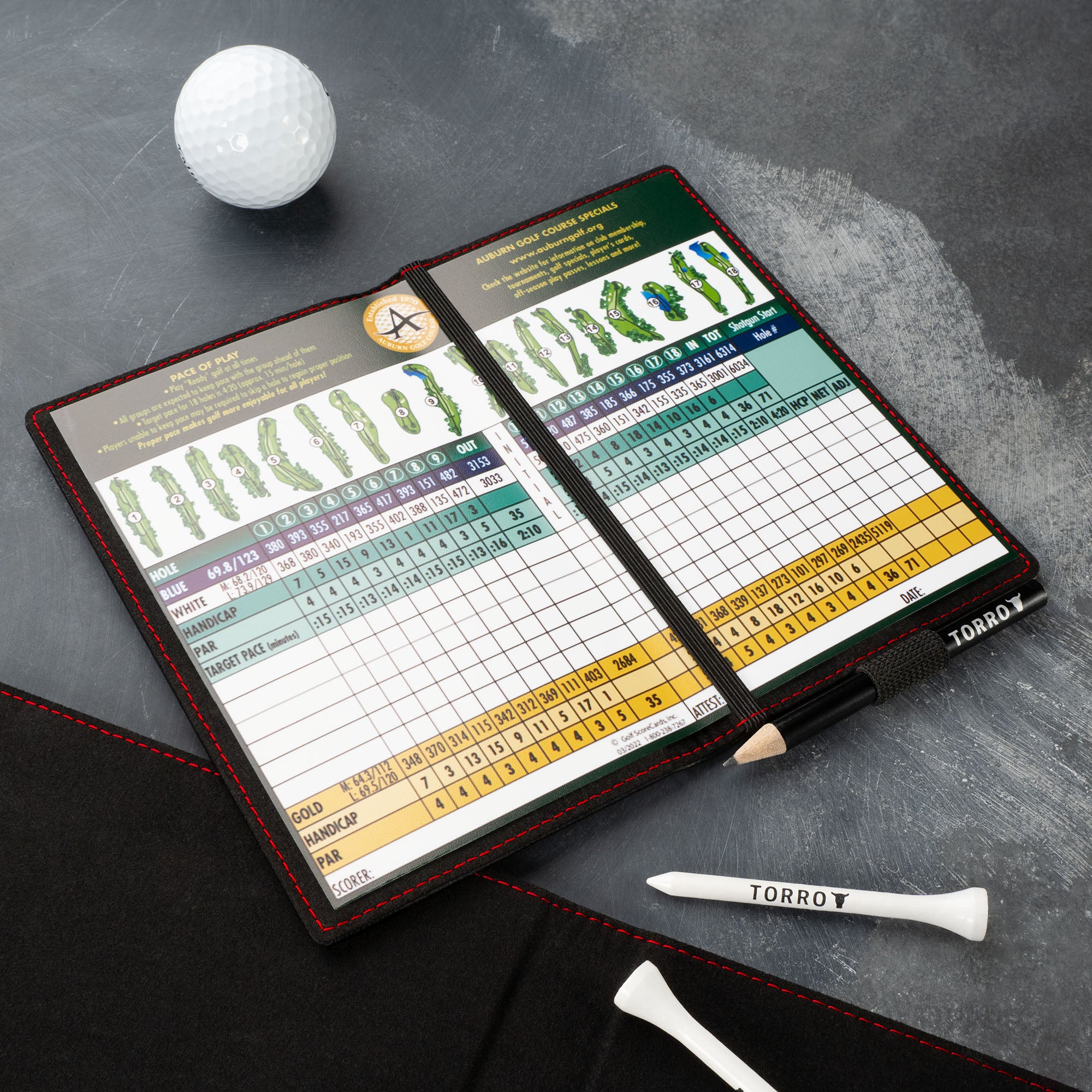Leather Golf Scorecard & Yardage Book Wallet (PRO Edition) - TORRO